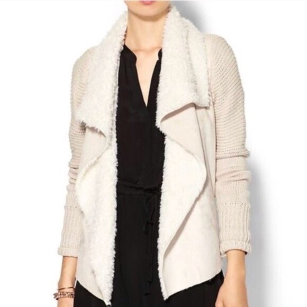 Piperlime Shearling & Suede Sweater - Gem